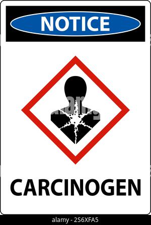 Notice Carcinogen GHS Sign On White Background Stock Vector Image & Art ...