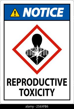 Notice Reproductive Toxicity GHS Sign On White Background Stock Vector ...