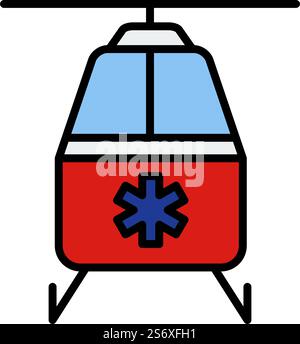 Medevac Icon. Editable Bold Outline With Color Fill Design. Vector ...