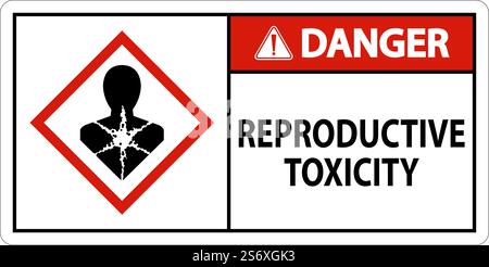 Danger Reproductive Toxicity GHS Sign On White Background Stock Vector ...