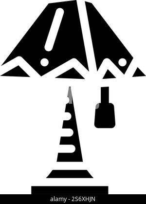 decorative bedroom lamp glyph icon vector illustration Stock Vector ...