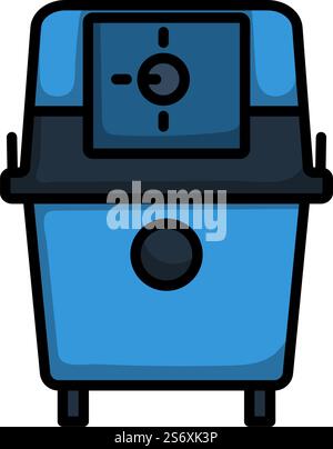 Icon Of Vacuum Cleaner. Editable Bold Outline With Color Fill Design ...