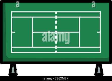 Tennis TV Translation Icon. Editable Bold Outline With Color Fill ...