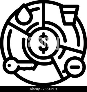 expense tracking line icon vector illustration Stock Vector Image & Art ...