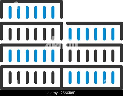 Container Stack Icon. Editable Bold Outline With Color Fill Design ...