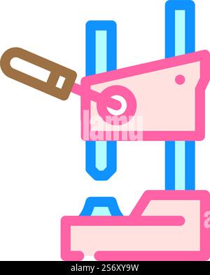 button press sewing color icon vector illustration Stock Vector Image ...