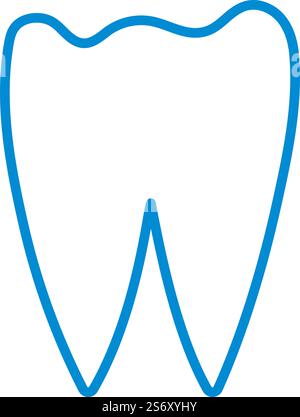 Tooth Icon. Editable Bold Outline With Color Fill Design. Vector ...
