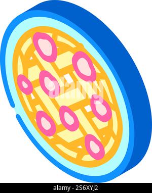 cherry cake isometric icon vector illustration Stock Vector Image & Art ...