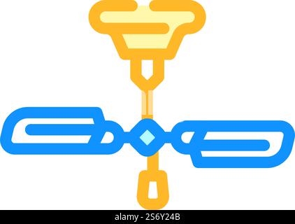 ceiling elegant fan icon color illustration Stock Vector Image & Art ...