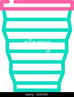 silicone folding cup color icon vector illustration Stock Vector Image ...