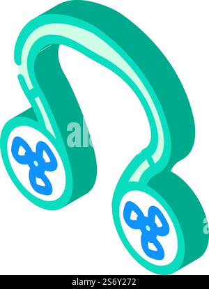 neck fan isometric icon vector illustration Stock Vector Image & Art ...