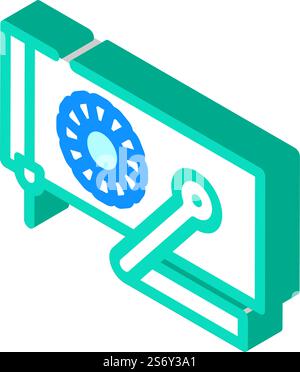 fan heater industrial equipment isometric icon vector illustration ...
