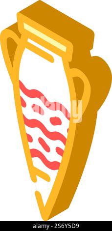 earthenware amphora isometric icon vector illustration Stock Vector ...