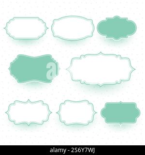 pastel colors wedding label frames set Stock Vector Image & Art - Alamy