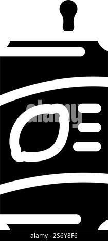 lemon flavored soda glyph icon vector illustration Stock Vector Image ...