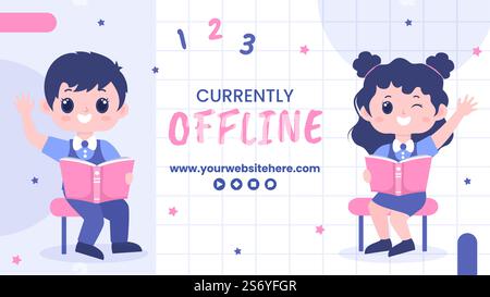 English Class Template Background Hand Drawn Cartoon Flat Illustration ...