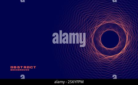 circular lines visualization technology concept background Stock Vector ...