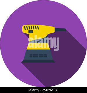 Grinder Icon. Flat Circle Stencil Design With Long Shadow. Vector ...
