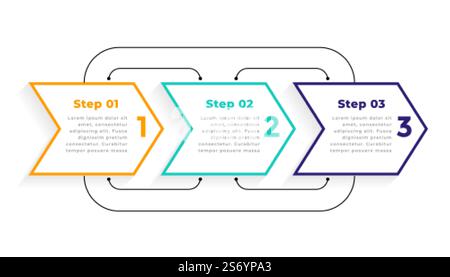 directional 3 three steps modern infographic template Stock Vector Image & Art - Alamy