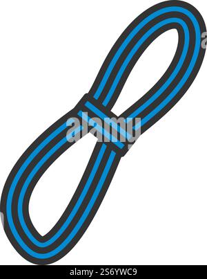 Climbing Rope Icon. Editable Bold Outline With Color Fill Design ...