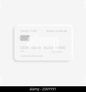 neumorphism style credit card mockup design template Stock Vector Image ...