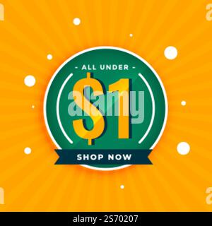 dollar one shopping deals banner design Stock Vector Image & Art - Alamy