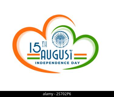 love india independence day heart background Stock Vector Image & Art ...