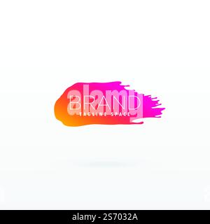 clean brush stroke symbol in beautiful color for your brand logo Stock ...