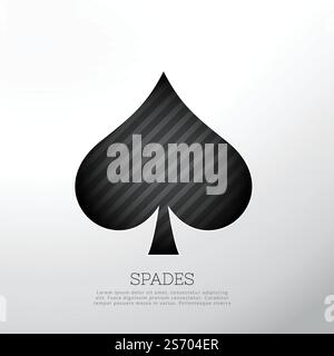 spades symbol design isolated on white background Stock Vector Image ...