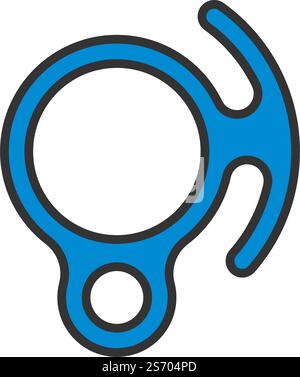 Alpinist Descender Icon. Editable Bold Outline With Color Fill Design ...