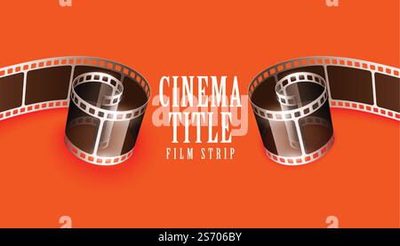 3d cinema film strip title background Stock Vector Image & Art - Alamy