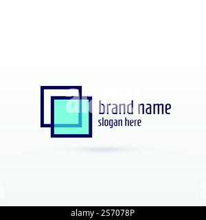 clean sqaure logo concept design for your brand Stock Vector Image ...