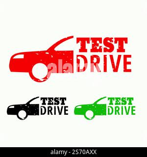 vector test drive sign stamp design Stock Vector Image & Art - Alamy