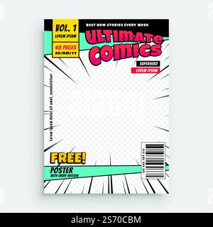comic magazine front page layout design Stock Vector Image & Art - Alamy