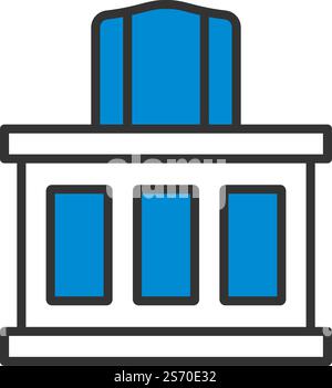 Judge Table Icon. Editable Bold Outline With Color Fill Design. Vector ...