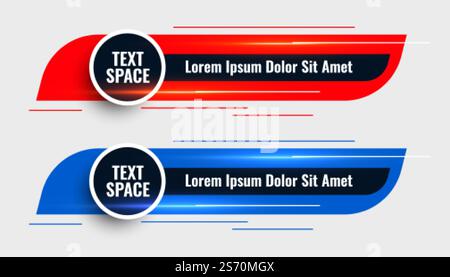 two modern lower third template design banner Stock Vector Image & Art ...