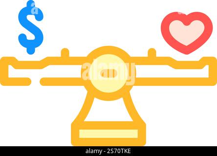 moral business ethics color icon vector illustration Stock Vector Image ...