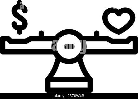 moral business ethics line icon vector illustration Stock Vector Image ...