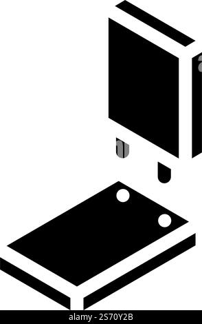 connect board assembly furniture isometric icon vector illustration ...