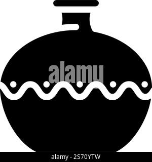 traditional clay crockery glyph icon vector illustration Stock Vector ...