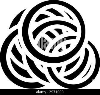 rings cut onion slice glyph icon vector illustration Stock Vector Image ...