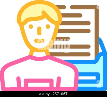 content syndication lead color icon vector illustration Stock Vector ...