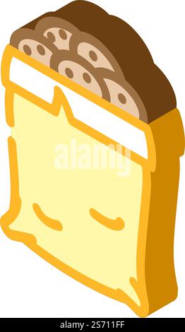 starch potato isometric icon vector. starch potato sign. isolated ...