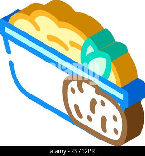 mashed potatoes isometric icon vector illustration Stock Vector Image ...