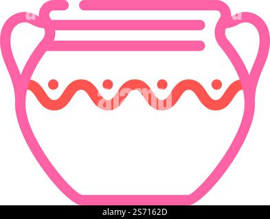 craft clay crockery color icon vector illustration Stock Vector Image ...