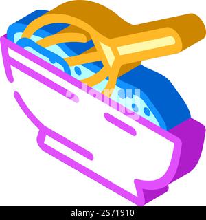 Cream milk drink icon isometric vector. Food yogurt. Ice farm Stock ...