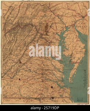 Map of eastern Virginia 1862 by Nicholson W. L Stock Photo - Alamy
