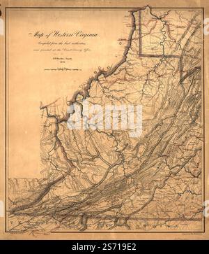 Map of western Virginia 1862 by Nicholson W. L Stock Photo - Alamy