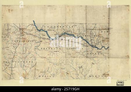 [Map of northwest Alabama and northeast Mississippi]. 1863 Stock Photo ...