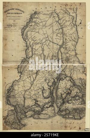 Beaufort District, South Carolina 1825 by Mills Robert, Vignoles ...